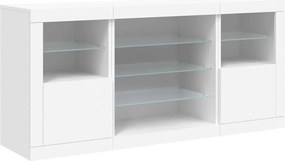 Příborník s LED osvětlením bílý 142,5 x 37 x 67 cm 3209086
