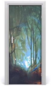 Samolepící fototapeta na dveře Tajuplný les 75x205 cm