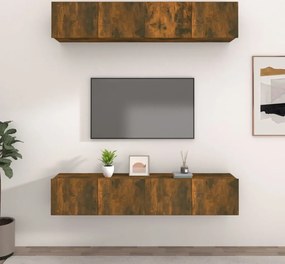 vidaXL TV skříňky 4 ks 80 x 30 x 30 cm kompozitní dřevo [3114188] Barva: kouřový dub