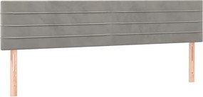 Box spring postel s matrací světle šedá 120x190 cm samet 3270475