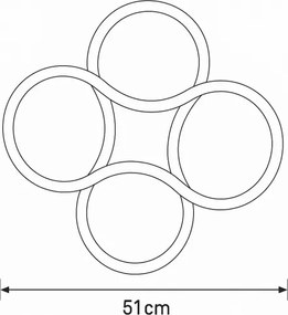 Brilagi - LED Stmívatelné stropní svítidlo ORELLI LED/53W/230V 3000-6000K + DO