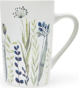 Porcelánový hrnek Zelená louka, 300 ml – luční motiv v odstínech zelené, matný povrch