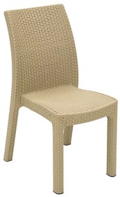 DEOKORK DOPRODEJ Zahradní židle z umělého ratanu PUKET (písková)
