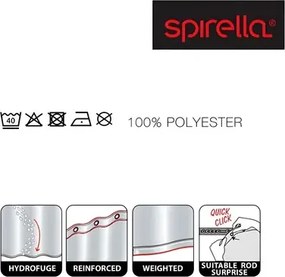 SPIRELLA Sprchový závěs MAYA béžový 180 x 180 cm / Polyester / 100% vo