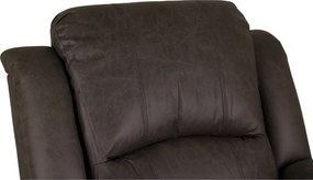 Relaxační polohovací TV křeslo DUVAL — látka vintage, hnědá, nosnost 130 kg