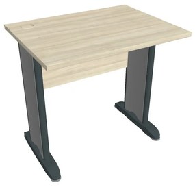 Stůl pracovní rovný 80 cm hl. 60 cm - Hobis Cross CE 800 Dekor stolové desky: akát, Dekor lamino podnože: akát, Barva nohou: černá