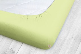 Jersey prostěradlo světle zelené na výšku matrace do 20 cm Velikost: 220 x 200