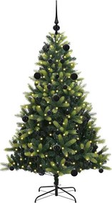 Umělý zavěšený vánoční stromeček 150 LED Zelená 150 cm PVC a PE 3395983