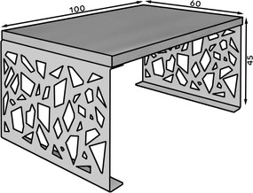 ADRK Furniture Konferenční stolek SEMARA 100x60 CT-SEM-W-S