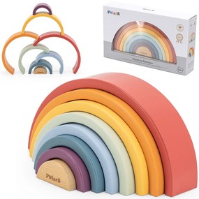 Dřevěné Montessori duhové puzzle VIGA PolarB