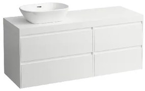 Laufen Lani - Umyvadlová skříňka, 58x137x49 cm, 4 zásuvky, výřez vlevo, matná bílá H4045821122601