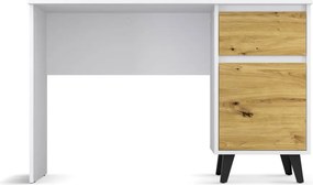 Psací stůl BORG 1d1s/120 bílý / dub artisan