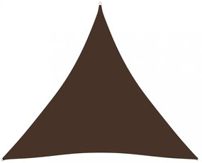 Stínící plachta trojúhelníková 4x4x4 m oxfordská látka Dekorhome Hnědá