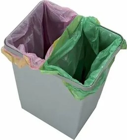 Elletipi SMALL 8 L Plastový koš s rukojeťmi šedá / bez víka / 34 x 15