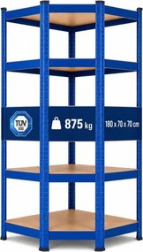 AREBOS Dílenský regál 180 x 70 x 70 cm 875 kg - Modrá