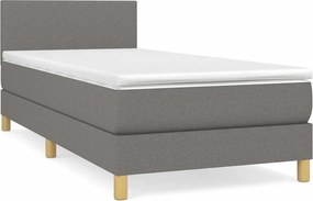 Box spring postel s matrací tmavě šedá 80 x 200 cm textil 3140410