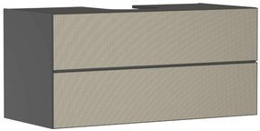 Hansgrohe Xevolos E - Umyvadlová skříňka 118x56x55 cm, 2 zásuvky, matná šedá/bronz 54195390