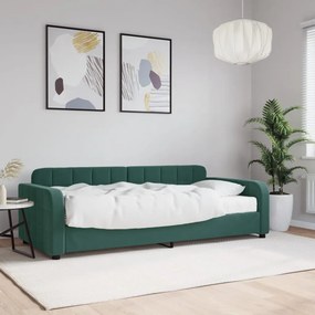 Válenda s matrací tmavě zelená 90 x 200 cm samet 3196907