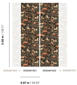 Vliesová obrazová tapeta na zeď, příroda, koně, DGSUM1021, Summer, Khroma by Masureel