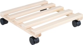 XXXLutz POJÍZDNÝ PODSTAVEC dřevo, Homeware - Květináče a obaly na květináče - 0090840004