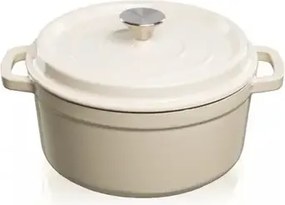 Grand feu Hrnec s víkem litina/smalt 3,5l bílý