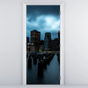 Fototapeta na dveře - Pohled na mrakodrapy New Yorku (95x205cm)