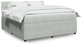 Box spring postel s matrací světle šedá 180x200 cm samet 3290106