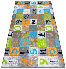 Dětský kusový koberec JUMPY Písmena Číslice vícebarevný Rozměr: 150x300 cm