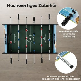 Costway 2 v 1 stolní fotbálek s 14 stolní fotbálek a 2 míče a střelec