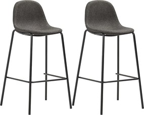 3dílný barový set textil tmavě šedý 3051133