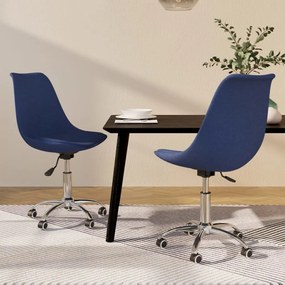 vidaXL Otočné jídelní židle 2 ks textil [338359] Barva: Modrá