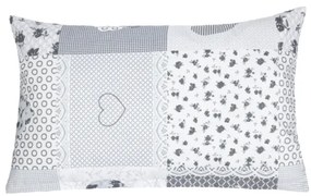 Bellatex Povláček bavlna na zip Srdce šedá rozměr 40x40 cm