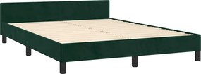 Rám postele bez matrace tmavě zelená 140 x 190 cm samet 3125815