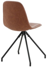 Jídelní židle Polar, 2ks, hnědá, S44xD54xV88