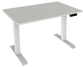 NOBL Dynamic + Elektr. nastavitelný polohovací stůl 120x80 s pamětí Dynamic + Dekor stolové desky: bílá, Barva podnože: bílá