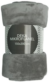 Jerry Fabrics Deka mikroflanel tmavě šedá 150x200 cm