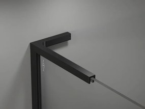 Mexen Kioto-X L sprchová stěna Walk-in 120 x 200 cm, transparentní 10 mm, černá - 800-120-107-70-00-X