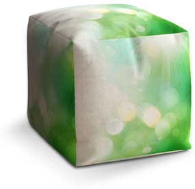 Sablio Taburet Cube Zelená abstrakce: 40x40x40 cm