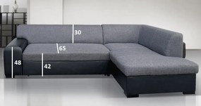 Casarredo - Komfort nábytek Rohová sedací souprava SPLIT, rozkládací s úložným prostorem, pravá, M1100/S21