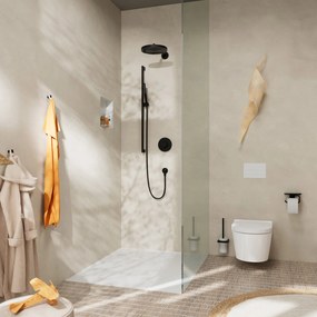 Hansgrohe ShowerSelect Comfort S, termostat pod omítku pro 2 spotřebiče, černá matná, HAN-15554670
