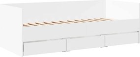 Válenda se zásuvkami bez matrace bílá 75 x 190 cm 3280832