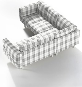 Potah na pohovku IKEA Norsborg rohová 4-místná barva šedá látka pletený vzor, vzorované