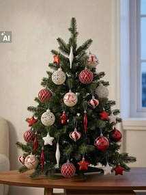 Sinsay - Sada vánočních ozdob 50 kusů - červená