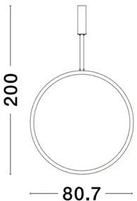LED lustr Change 90 zlaté