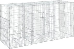 Gabionový koš s víkem 300 x 100 x 150 cm pozinkované železo 3295215