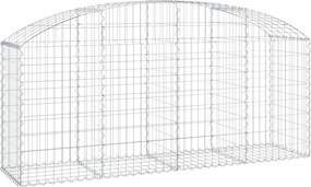 Klenutý gabionový koš 200 x 50 x 80/100 cm pozinkované železo 153474
