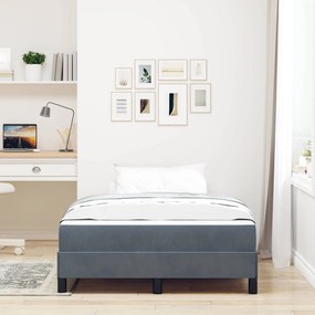 Postel s boxspringem s matrací Tmavě šedá 120 x 190 cm textil 3398678