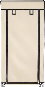 Botník s potahem krémový 58 x 28 x 106 cm textil 282429