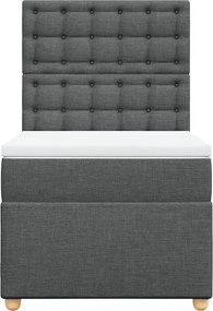 Box spring postel s matrací tmavě šedá 100 x 200 cm textil 3291206