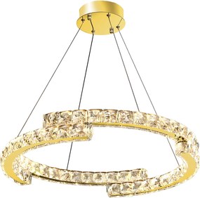 Toolight Toolight, LED závěsné osvětlení 60cm, 45W, 4000K, 2500lm, APP1771-CP, zlatá, OSW-04349